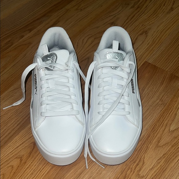Puma | Shoes | Puma White Sneakers Sleek Minimalist Design | Poshmark
